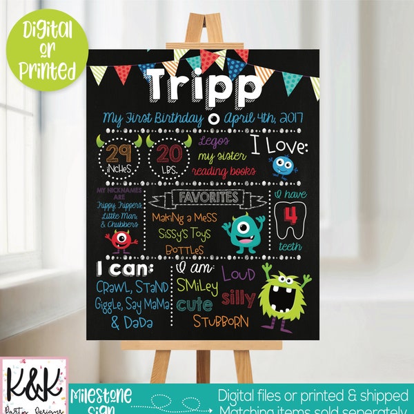 Chalkboard Monster - Etsy