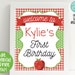 Apple Party Signs, Apple Birthday Party Decorations, Apple Welcome Sign ...