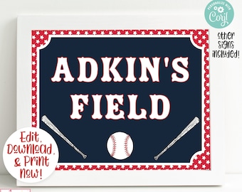 Baseball Field Sign - Etsy