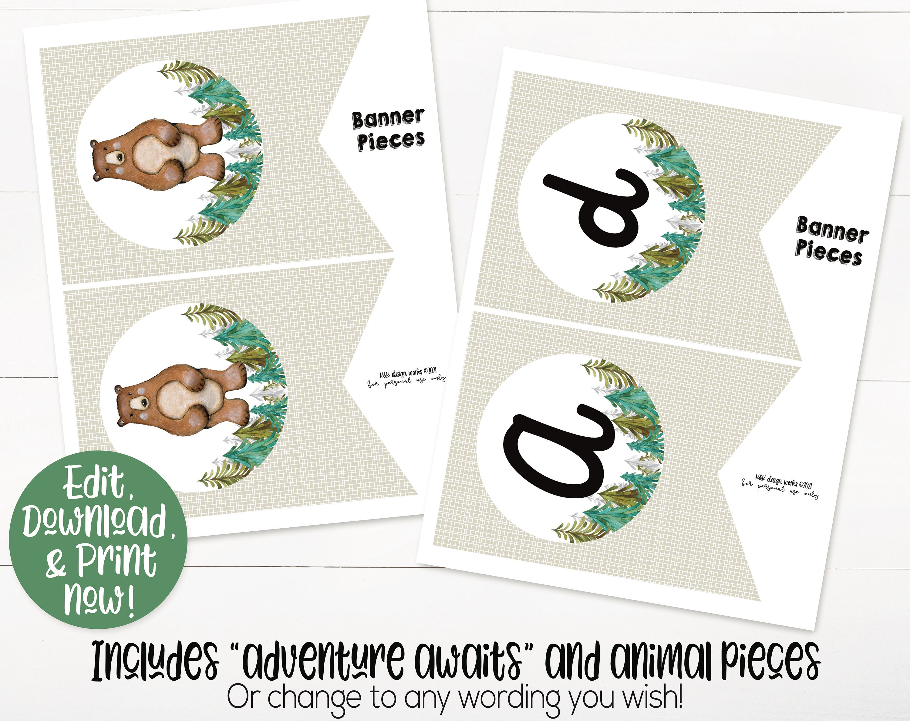 Woodland Classroom Banner Printable Woodland Forest Theme | Etsy