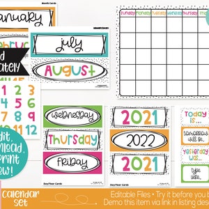 Bright Colors Rainbow Theme Classroom Birthday Display Printable ...