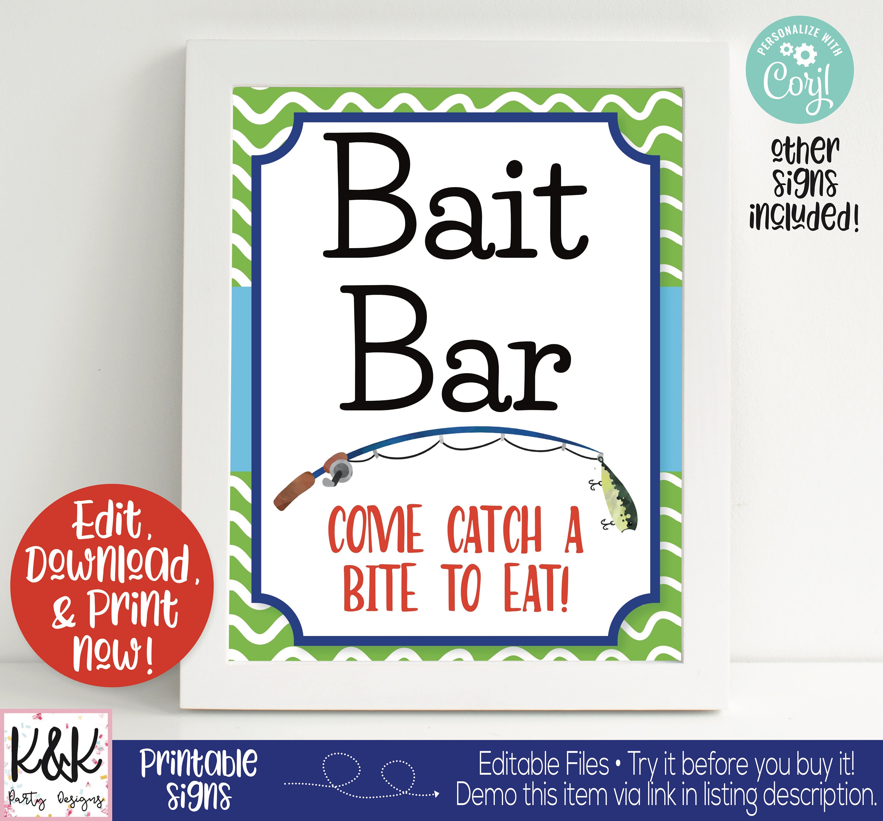 Fish Party Signs Fish Welcome Signs Ofishally One | Etsy