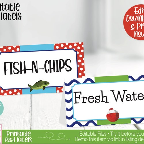 Fish Birthday Theme Labels - Etsy