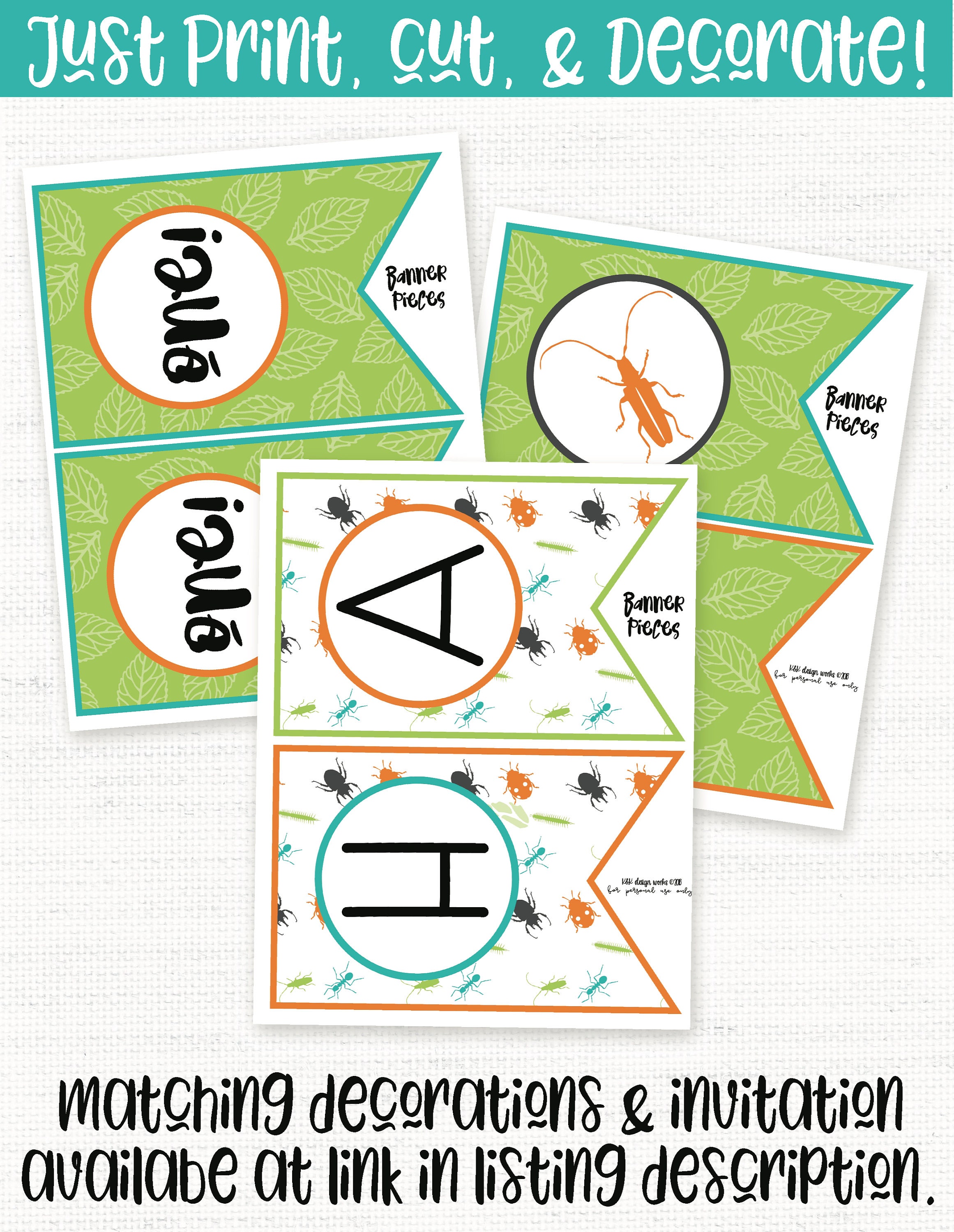 Bug Birthday Party Banner Insect Birthday Party Banner Bug | Etsy