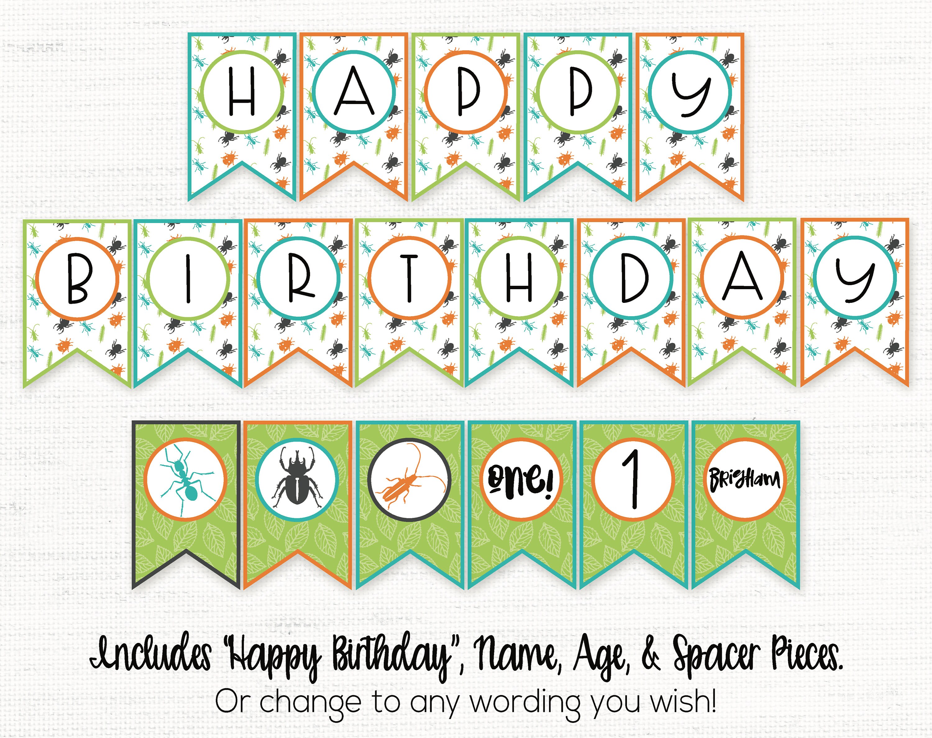 Bug Birthday Party Banner Insect Birthday Party Banner Bug | Etsy