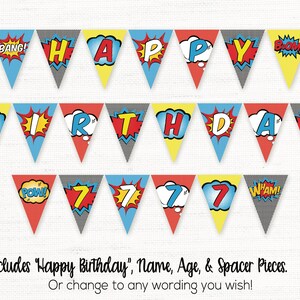 Superhero Birthday Party Banner, Superhero Birthday Party Decoration ...