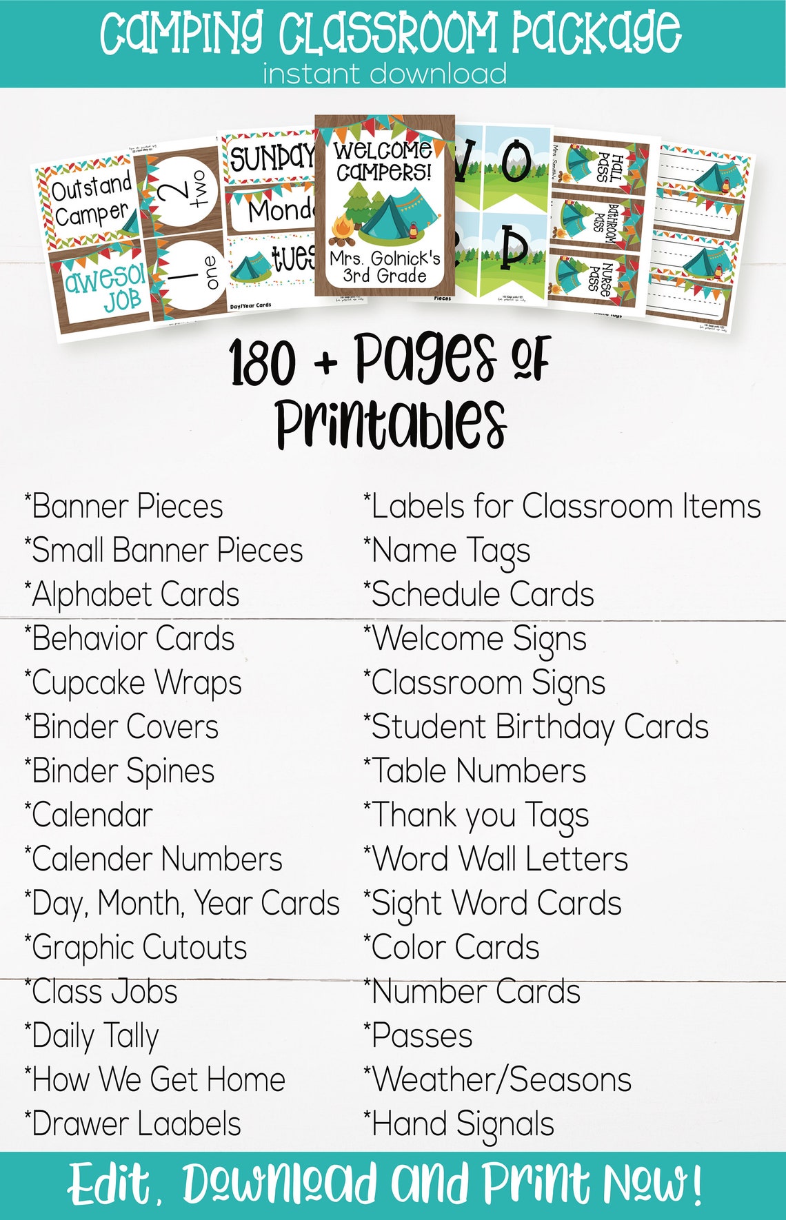 Camping Forest Classroom Theme Supplies and Decorations - Etsy