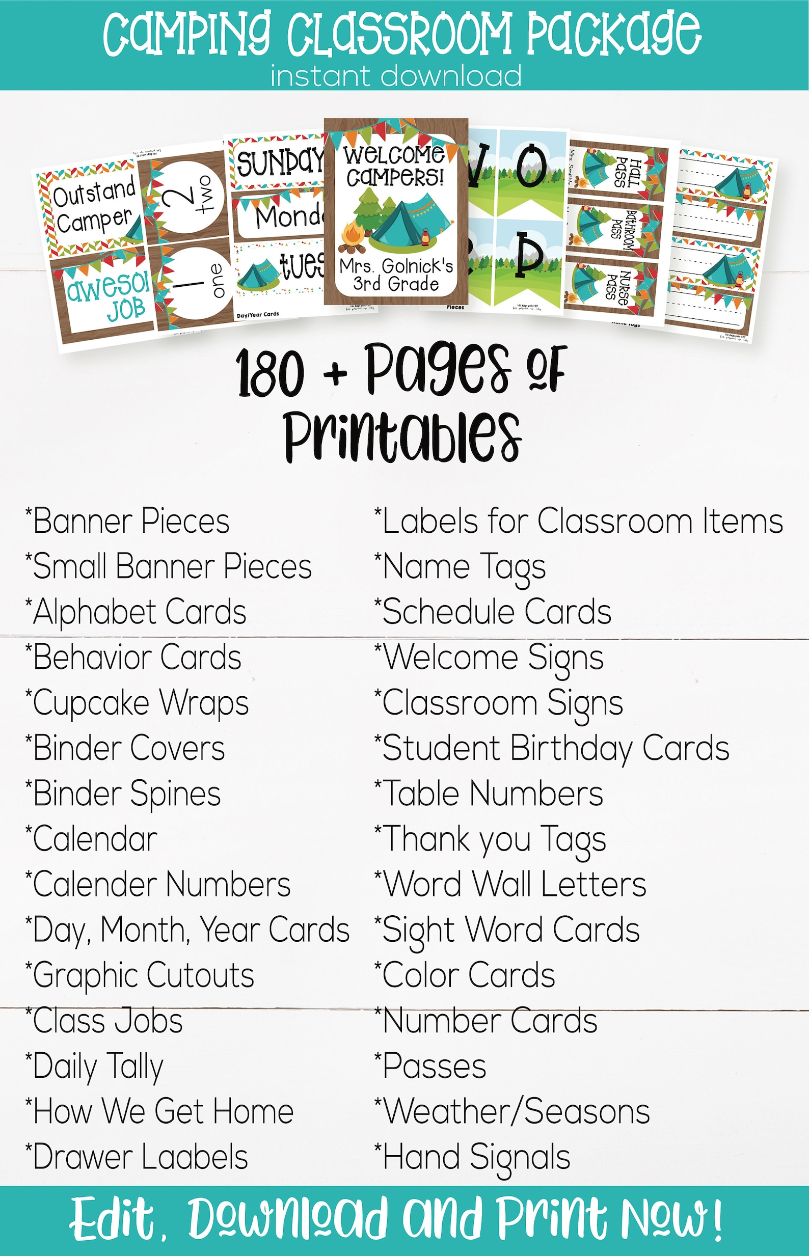 Camping Forest Classroom Theme Supplies and Decorations - Etsy