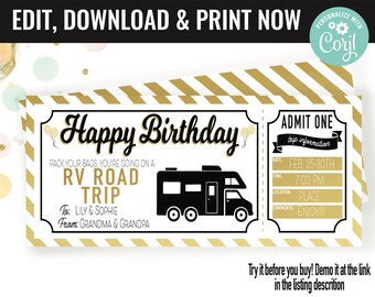 Rv Birthday Card - Etsy