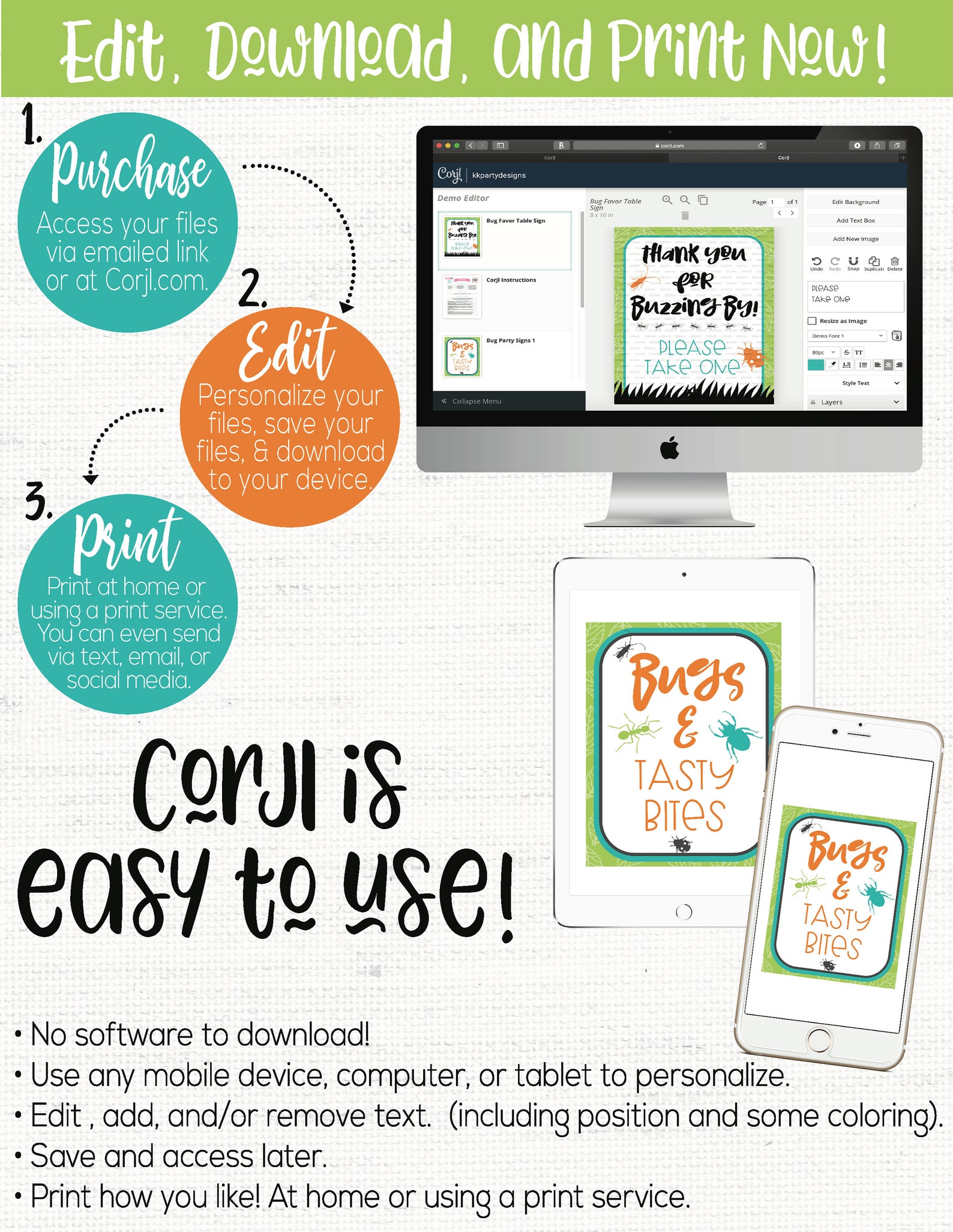 Bug Party Signs Insect Party Signs Bug Welcome Sign Bug | Etsy