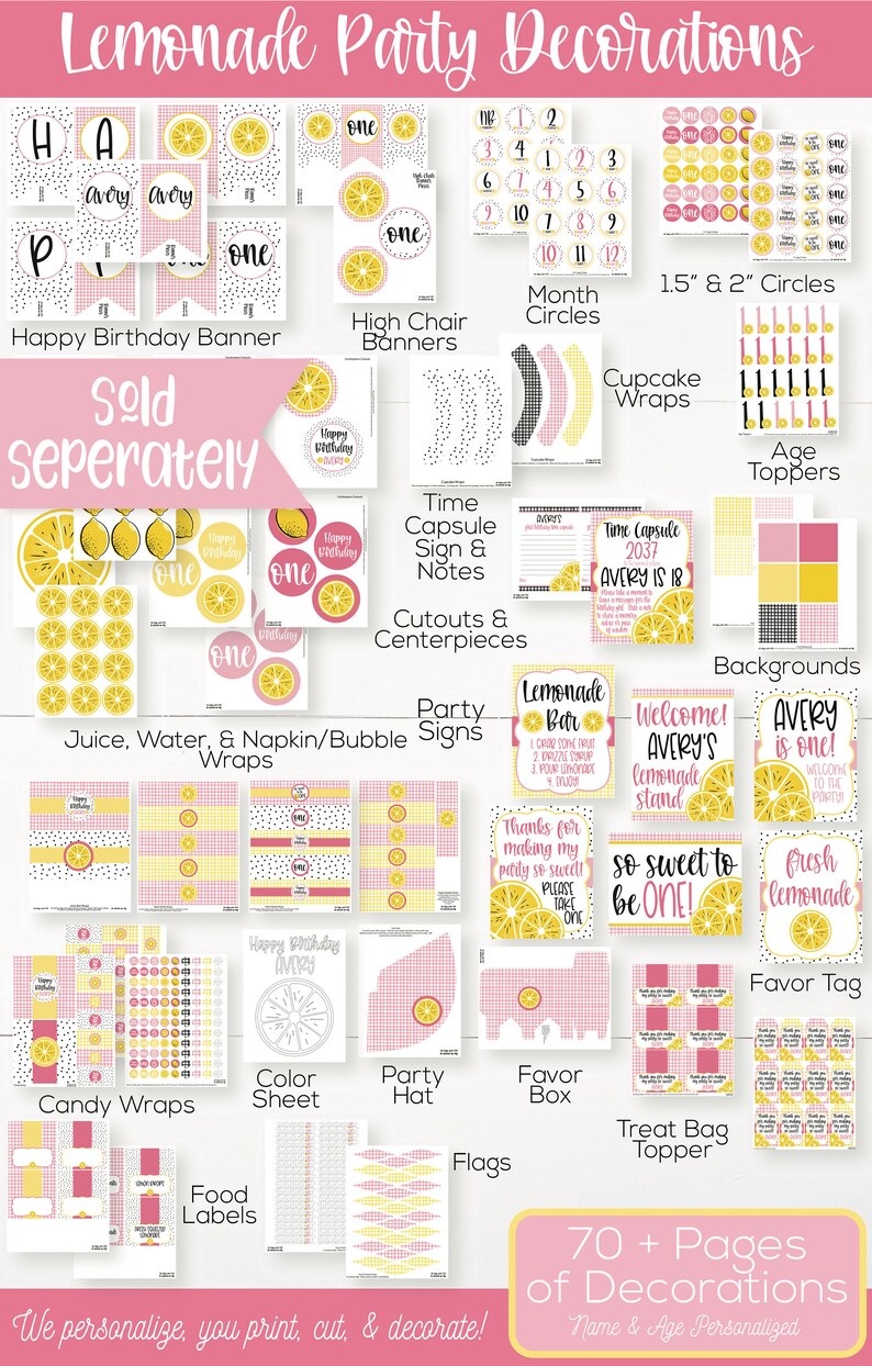 Pink Lemonade Birthday Party Chalkboard Pink Lemonade | Etsy