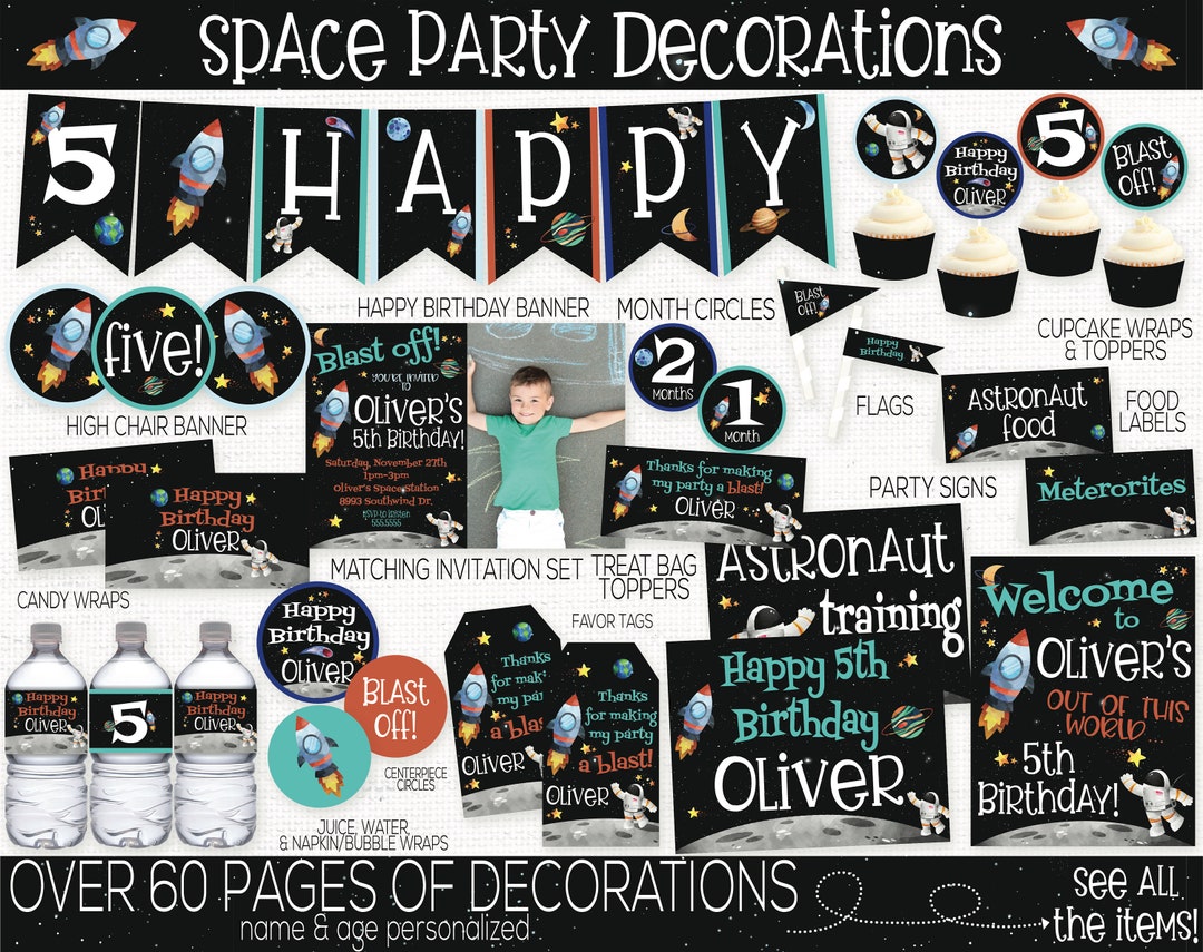 Space Birthday Party Decorations, Outer Space Party, Astronaut Party ...