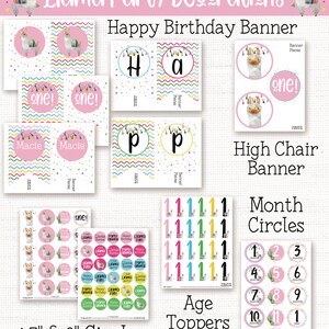 Llama Birthday Party Decorations Printable, Alpaca Birthday Decorations ...