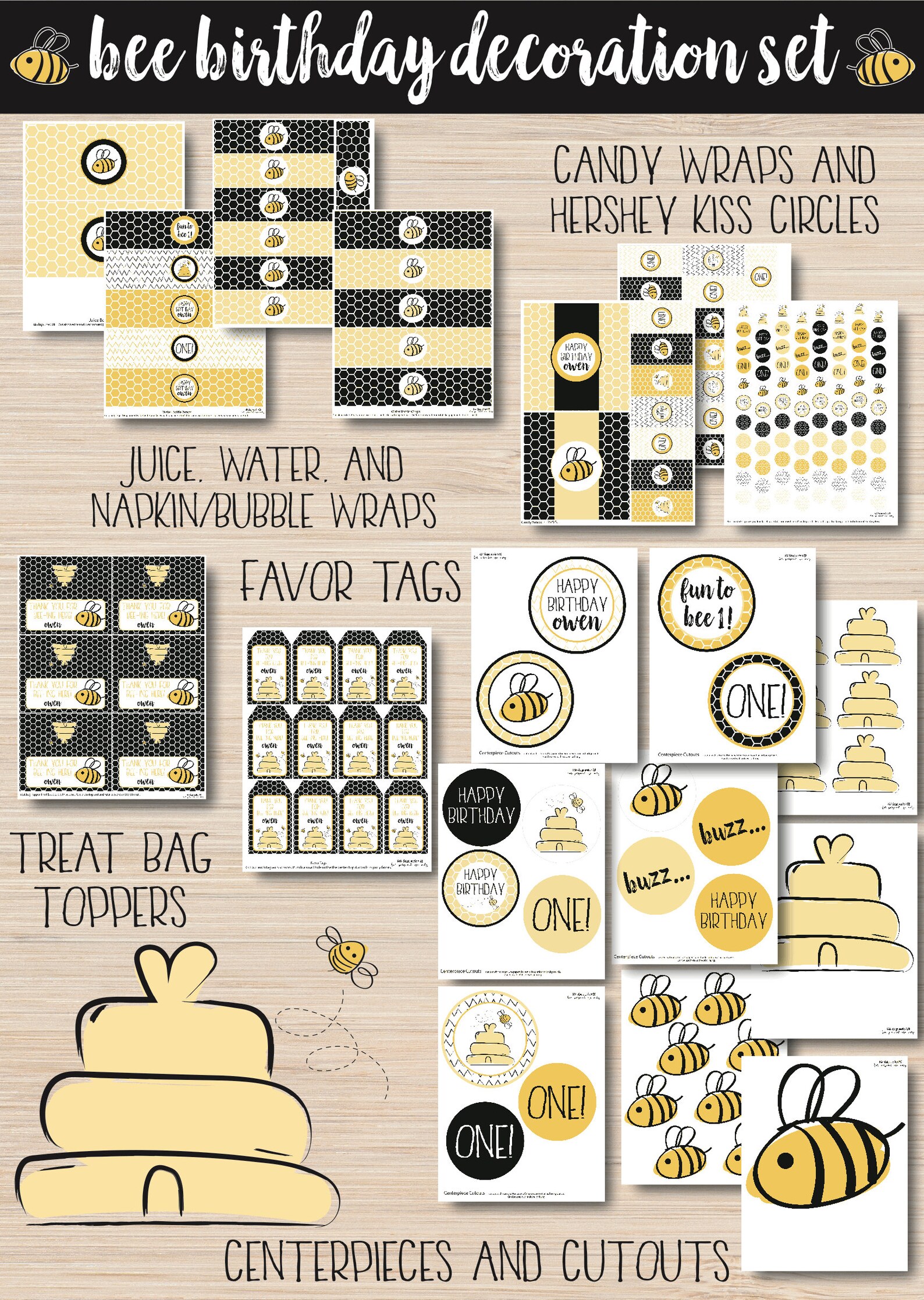 Bee Birthday Party Decorations Bee Birthday Party Invitation | Etsy