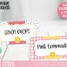 Pink Lemonade Party Food Labels Lemonade Place Cards - Etsy