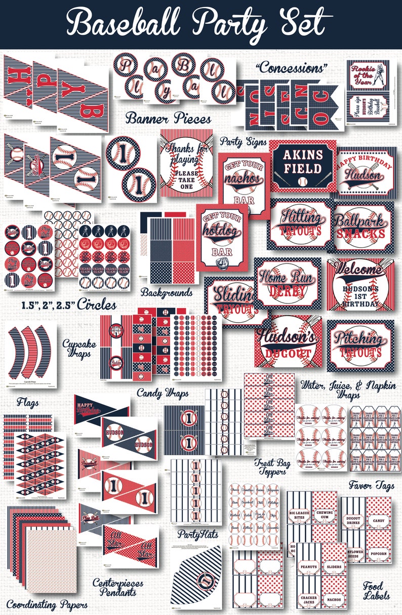 Baseball Birthday Party Signs Baseball Party Welcome Signs - Etsy