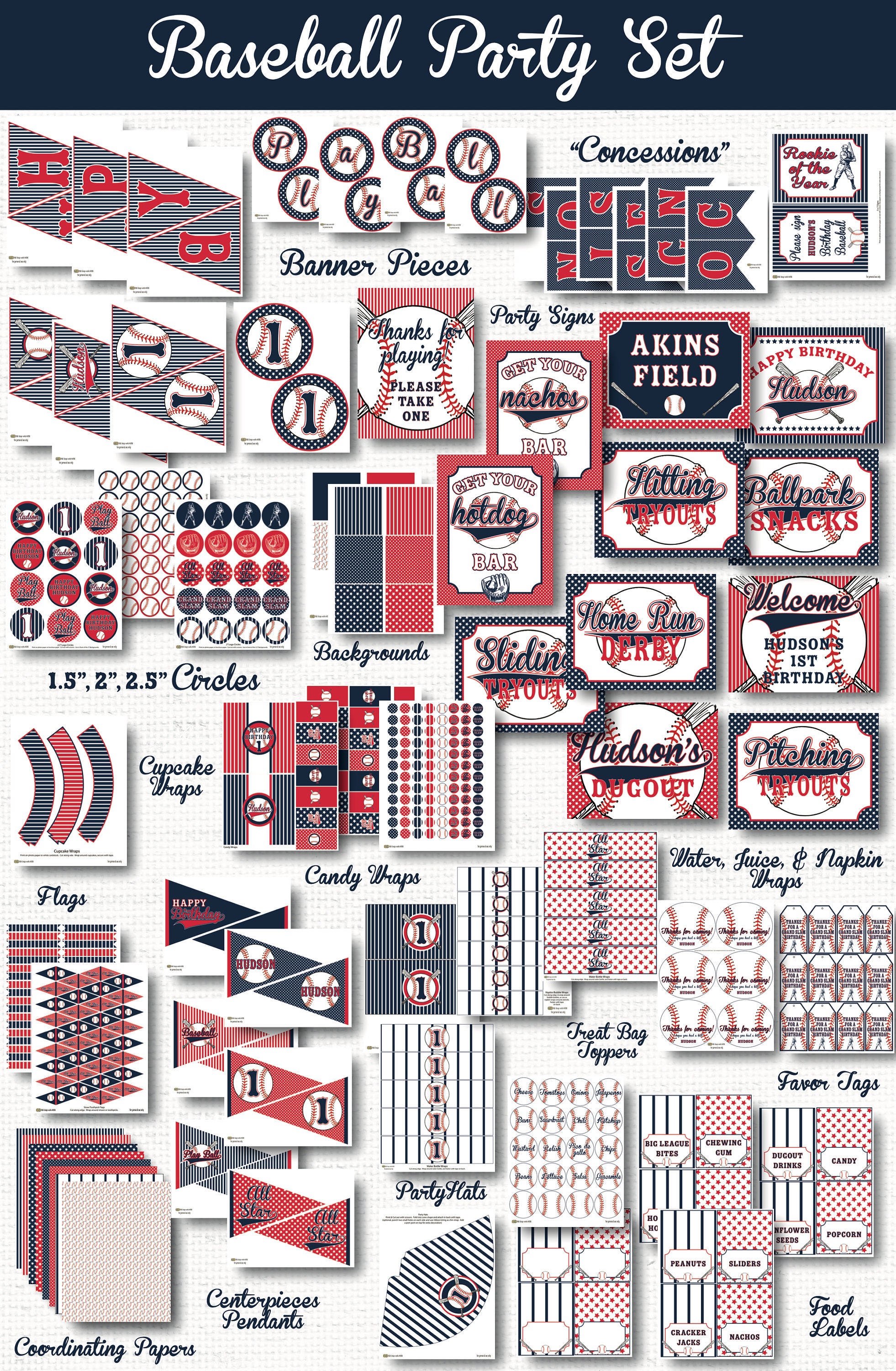 Baseball Birthday Party Signs Baseball Party Welcome Signs | Etsy