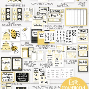 Bee Theme Classroom Editable Behavior Clip Chart Printable, Bee Teacher ...