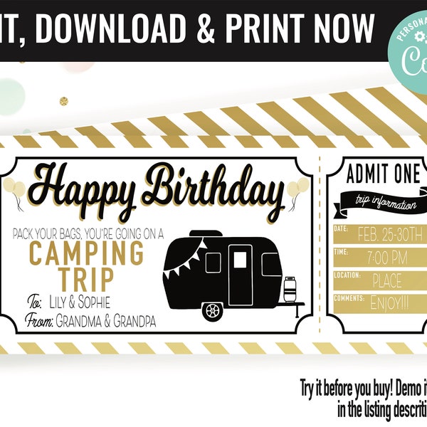 Rv Birthday Card - Etsy