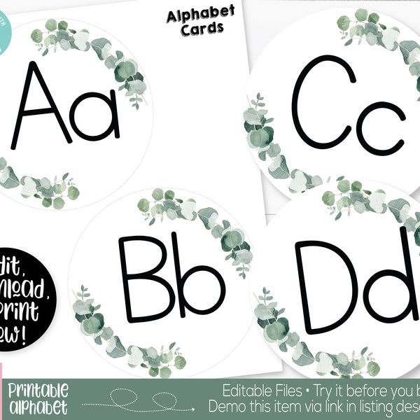 Classroom Alphabet Wall Cards - Etsy