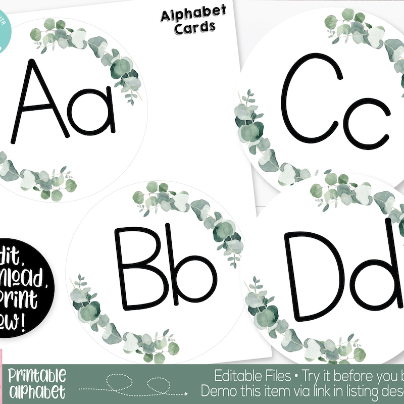 Botanical Alphabet - Etsy