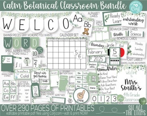 Botanical Binder Covers Tropical Leaves Editable A4 and Letter Binder ...