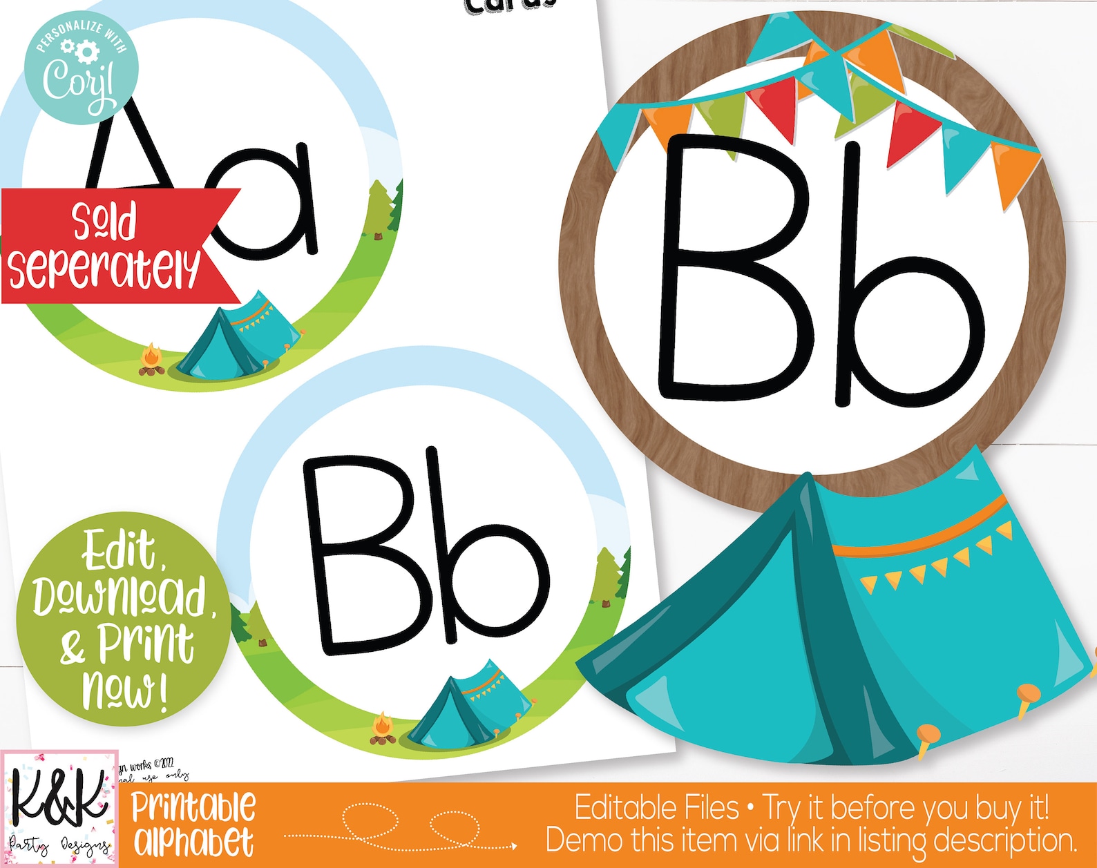 Camping Classroom Birthday Display Printable, Camping Forest Theme ...