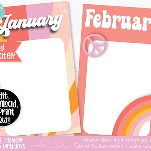 Retro Groovy Classroom Theme Supplies and Decorations Printable, Retro ...