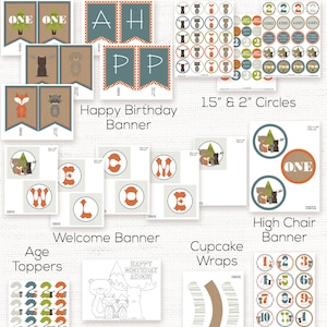 Woodland Birthday Party Decorations, Woodland Birthday Party Invitation ...