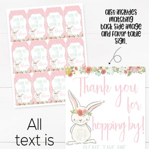 Bunny Favor Tag, Some Bunny is One, Bunny Birthday Party Decorations ...
