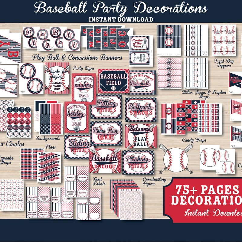 Baseball Decorations - Etsy