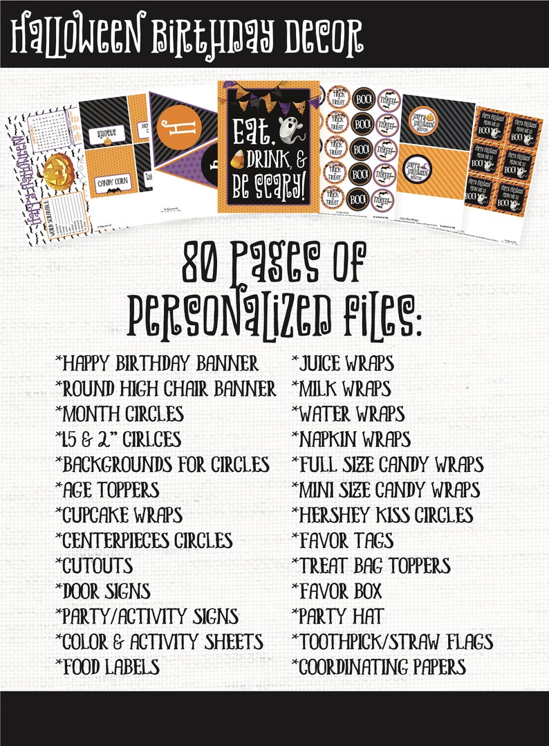 Halloween Birthday Party Decorations Halloween Party - Etsy