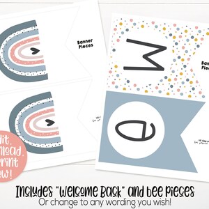 Boho Rainbow Theme Classroom Banner Printable, Teacher Supply ...