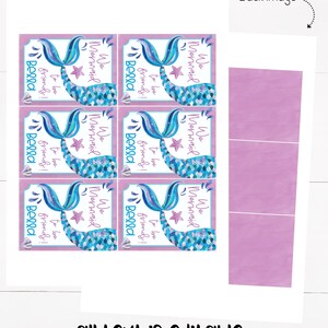 Mermaid Printable Valentine Card, Kids Valentines Day Card, School ...