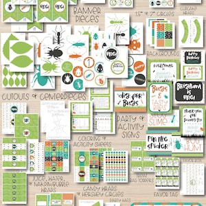 Bug Food Labels, Insect Food Labels, Bug Birthday Party Decorations ...