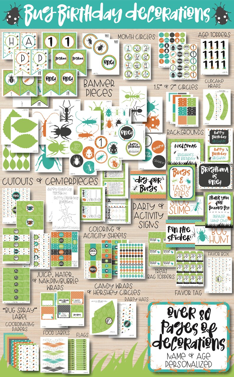 Bug Food Labels Insect Food Labels Bug Birthday Party - Etsy