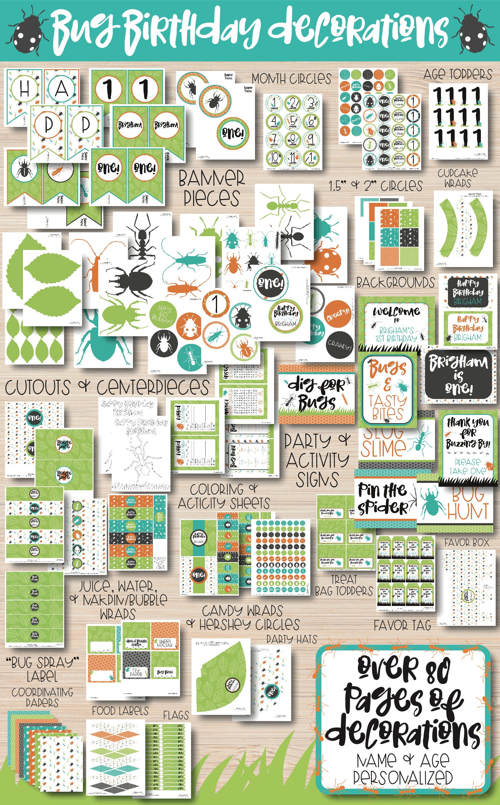 Bug Food Labels Insect Food Labels Bug Birthday Party | Etsy