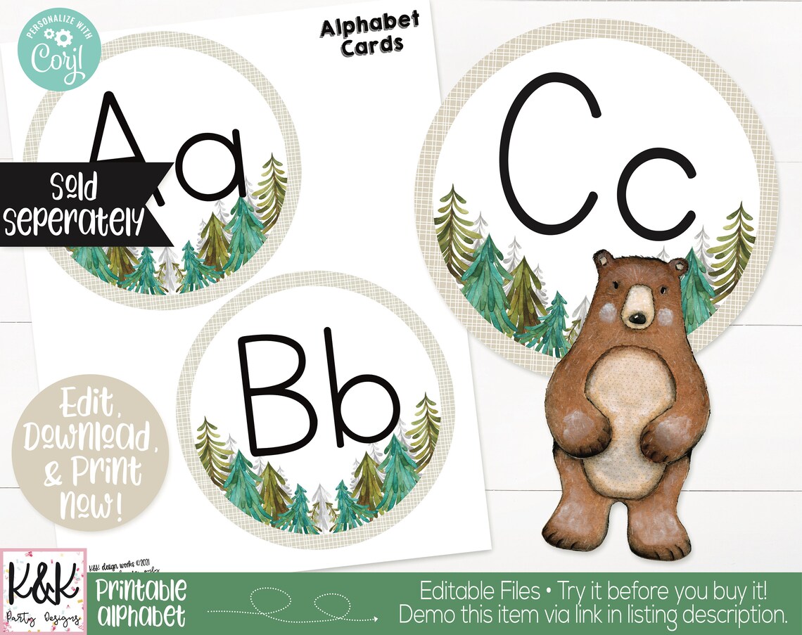 Woodland Forest Theme Classroom Editable Behavior Clip Chart Printable ...