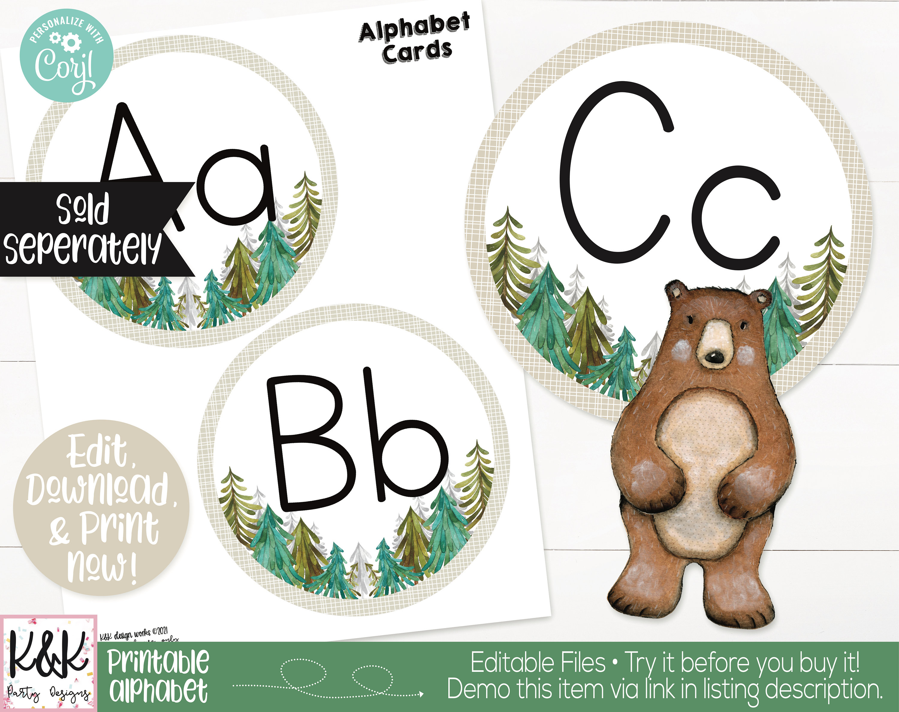 Woodland Forest Theme Classroom Editable Behavior Clip Chart Printable ...