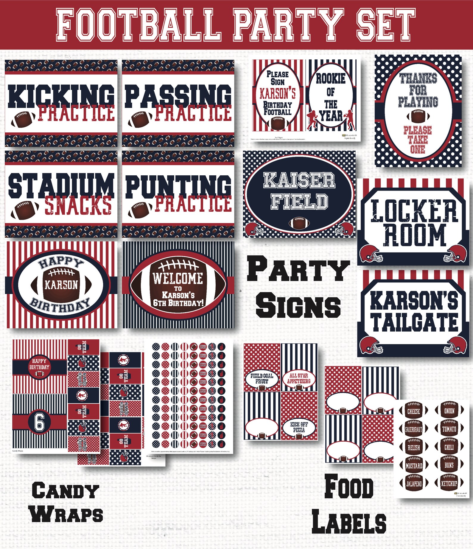 Football Birthday Party Chalkboard Football Birthday Party - Etsy