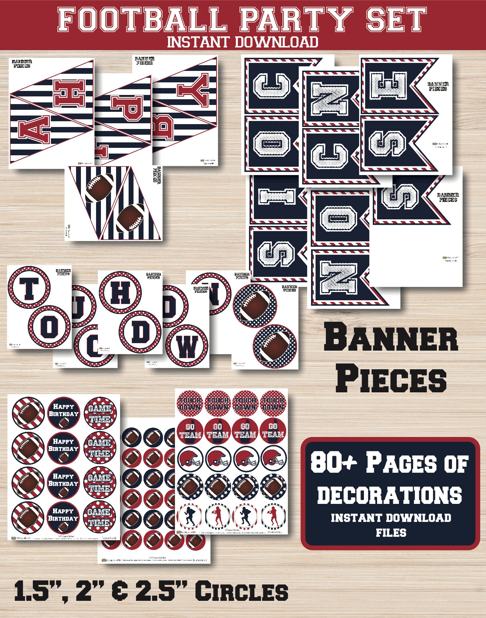 Football Birthday Party Decorations Sports Birthday Party | Etsy