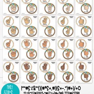 Camping Classroom Multicultural Hand Signals Printable, Camping Forest ...