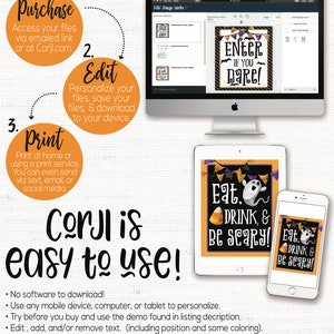 Halloween Party Signs, Halloween Welcome Sign, Enter If You Dare ...