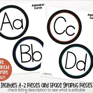 Space Theme Classroom Alphabet Banner Printable, Teacher Supply ...