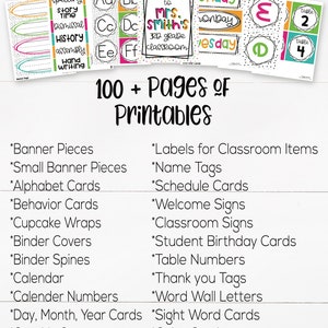 Bright Rainbow Colors Classroom Theme Supplies and Decorations, Teacher ...