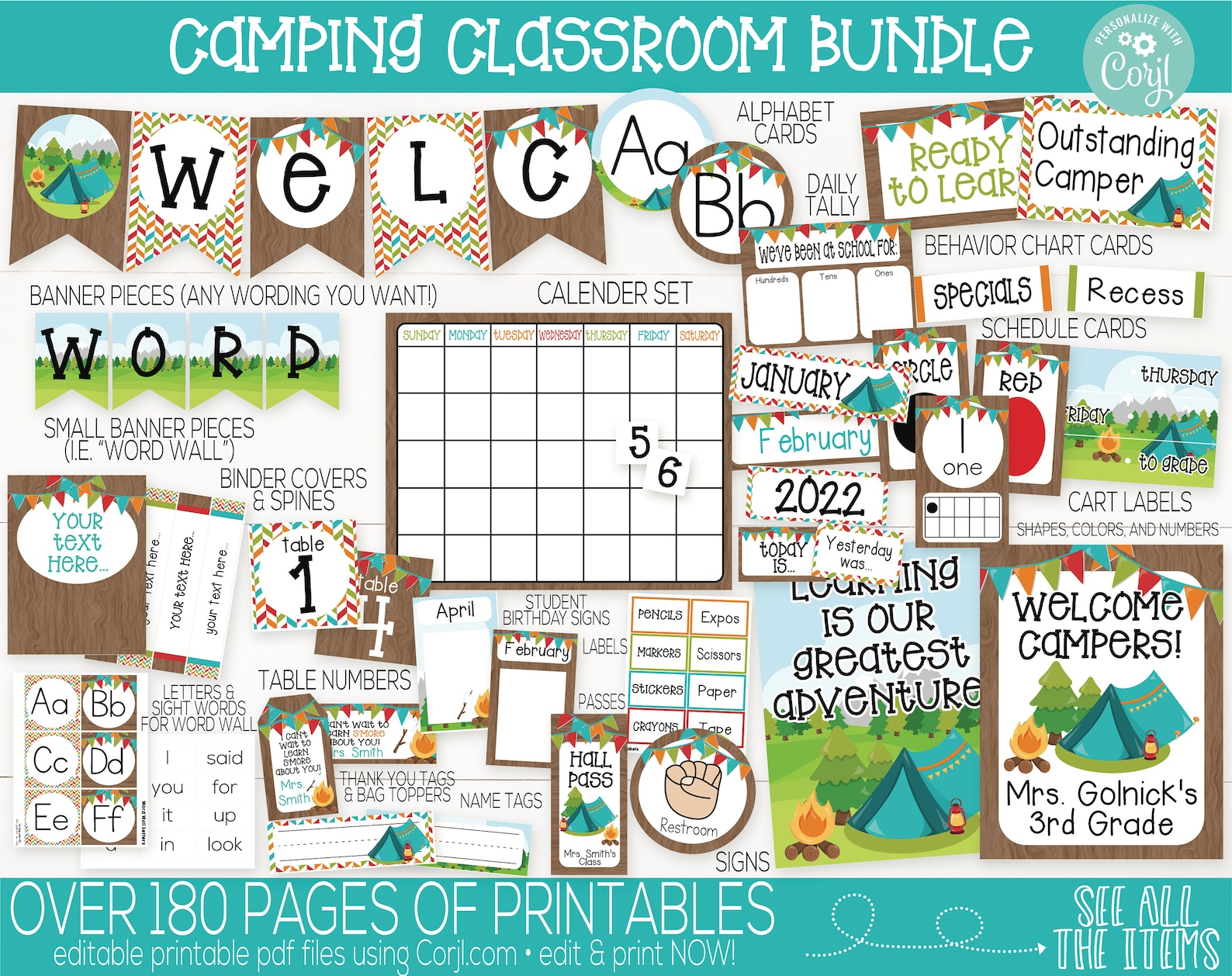 Camping Forest Classroom Theme Supplies and Decorations - Etsy