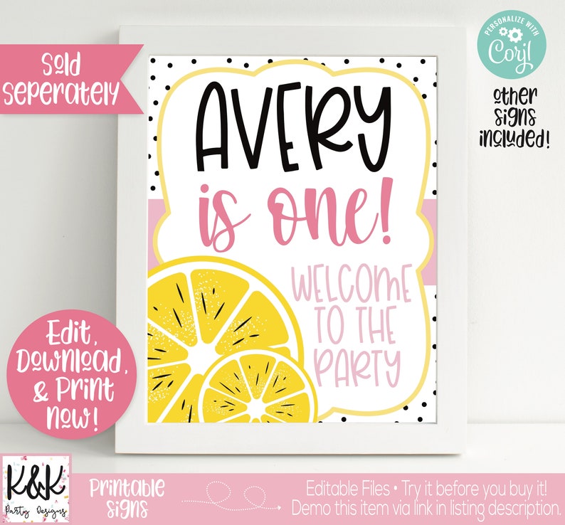 Pink Lemonade Favor Tag, Lemonade Party Favors, Lemonade Favor Label ...