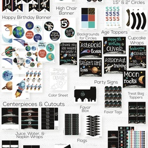 Outer Space Birthday Banner, Outer Space Birthday Party Decorations ...