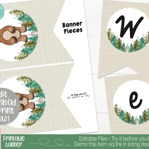 Woodland Classroom Banner Printable, Woodland Forest Theme, Teacher ...