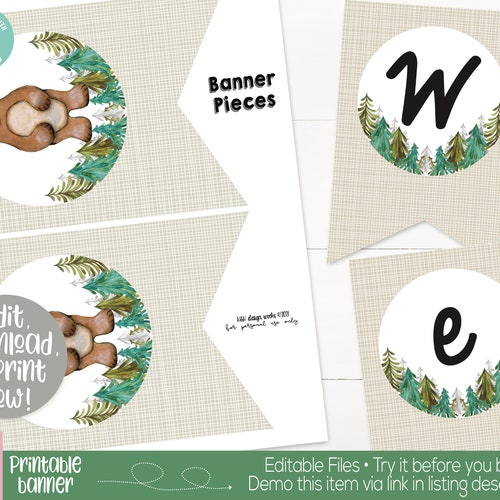 Woodland Theme Welcome Banner Classroom Welcome Forest Theme | Etsy